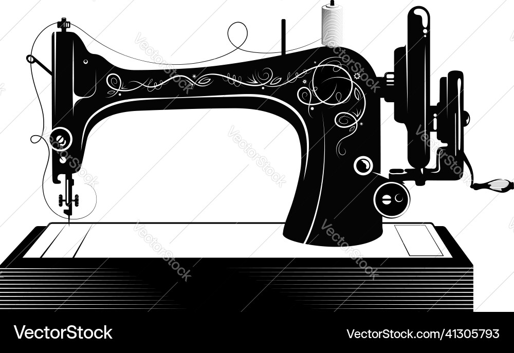 Manual sewing machine symbol for handmade Vector Image
