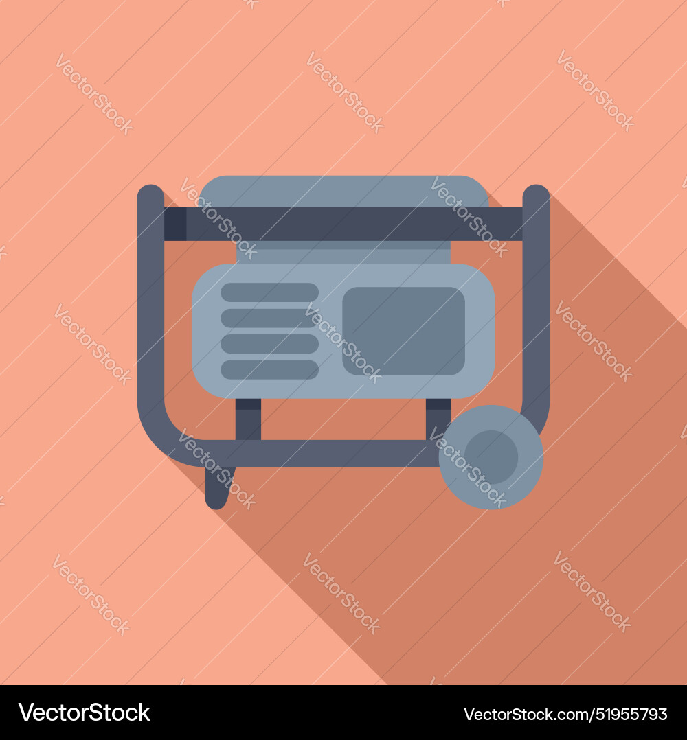 Portable diesel or gasoline generator producing Vector Image