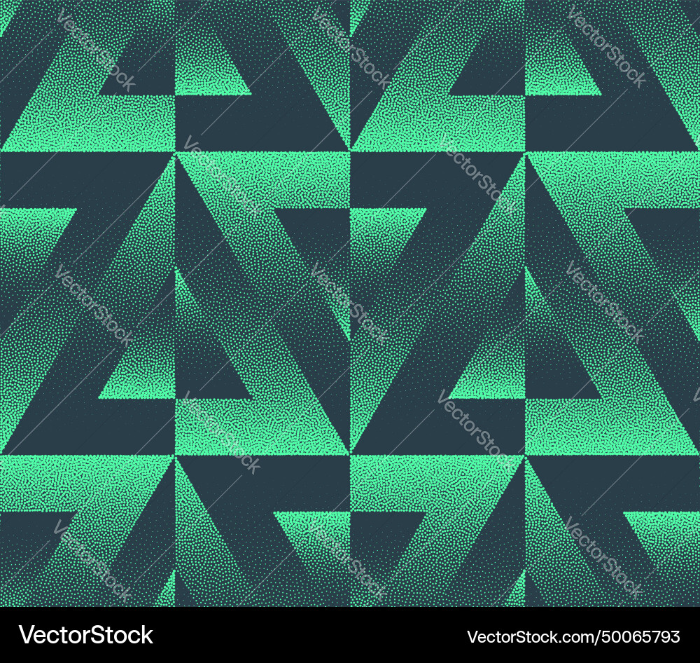 Split triangles seamless pattern trend turquoise Vector Image