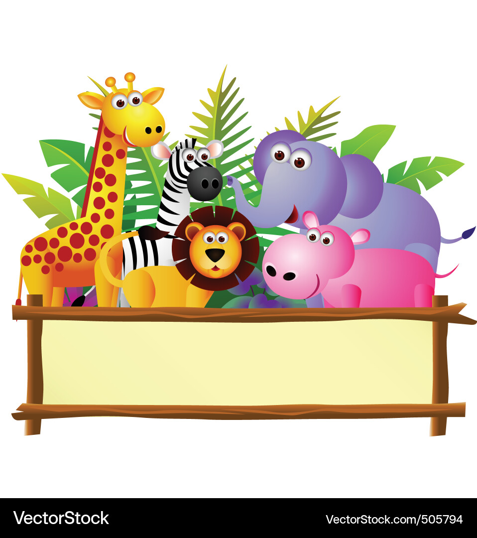 Animal cartoon Royalty Free Vector Image - VectorStock