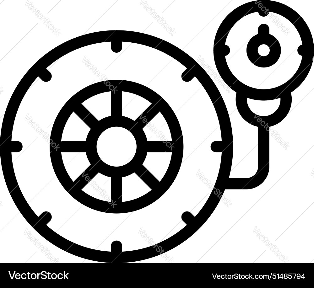 Black and white pressure gauge icon Royalty Free Vector