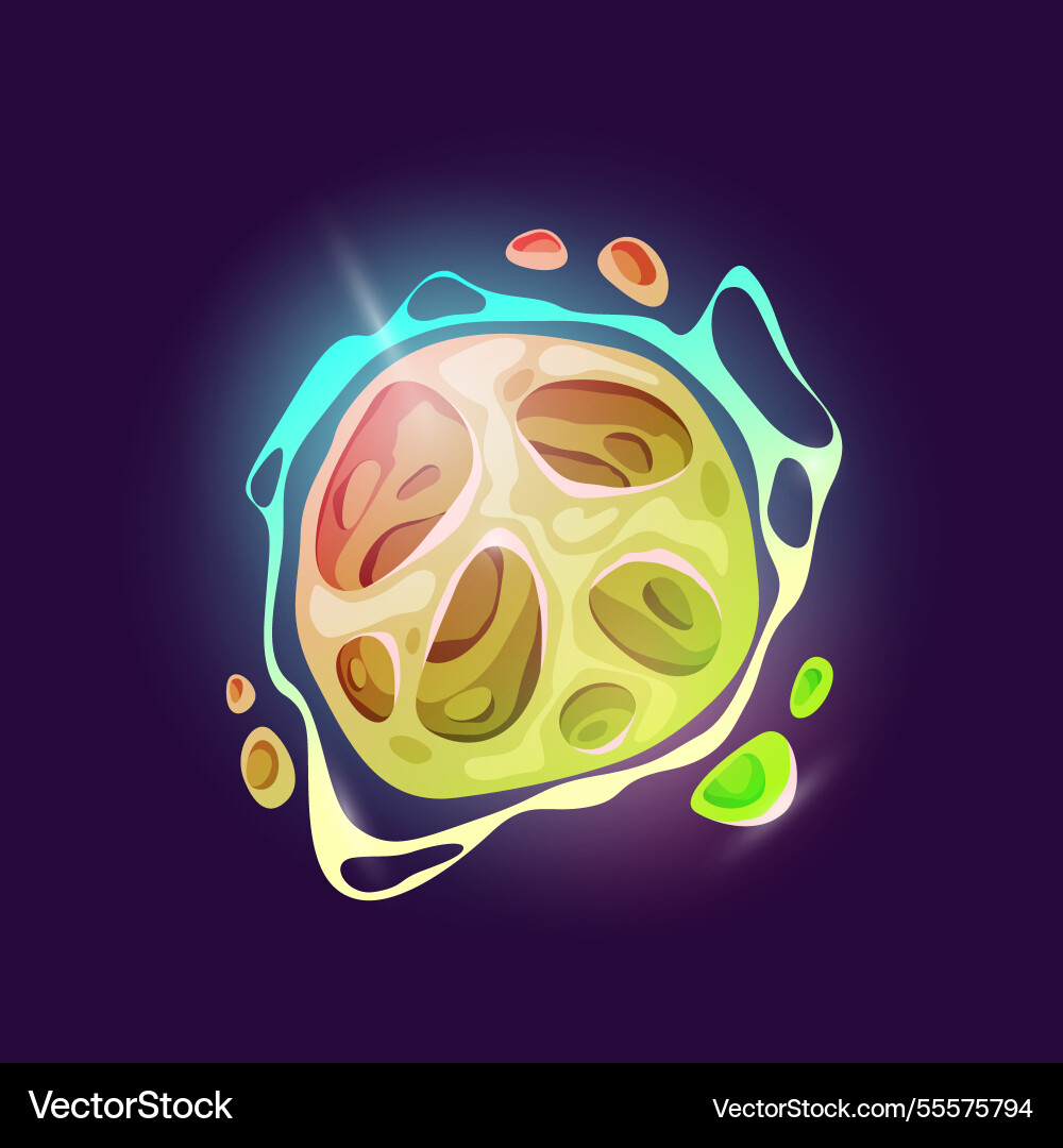 Energy ball with fluid abstract core Royalty Free Vector