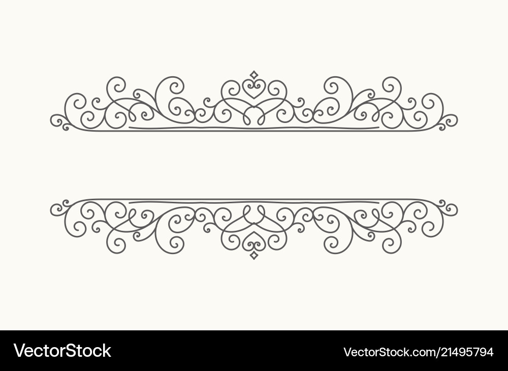 Hand drawn decorative border in retro style Vector Image