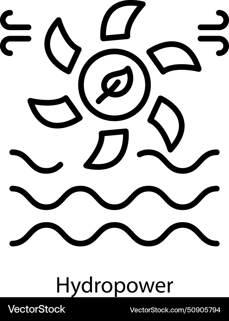 Hydropower Royalty Free Vector Image - VectorStock