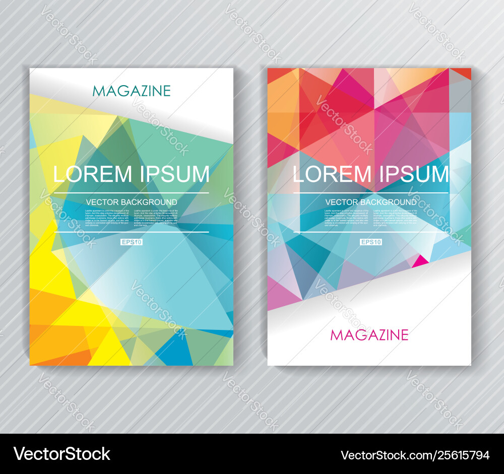 Magazinbroschüre oder Flyerdesign mit Abstract Vektorbild