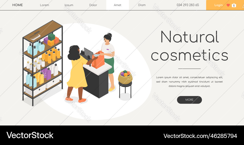 Natural cosmetics - modern colorful Royalty Free Vector