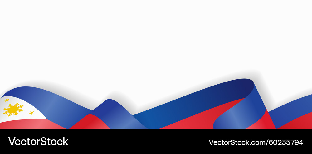 Philippine Flag Waves – Royalty-Free Vector | VectorStock