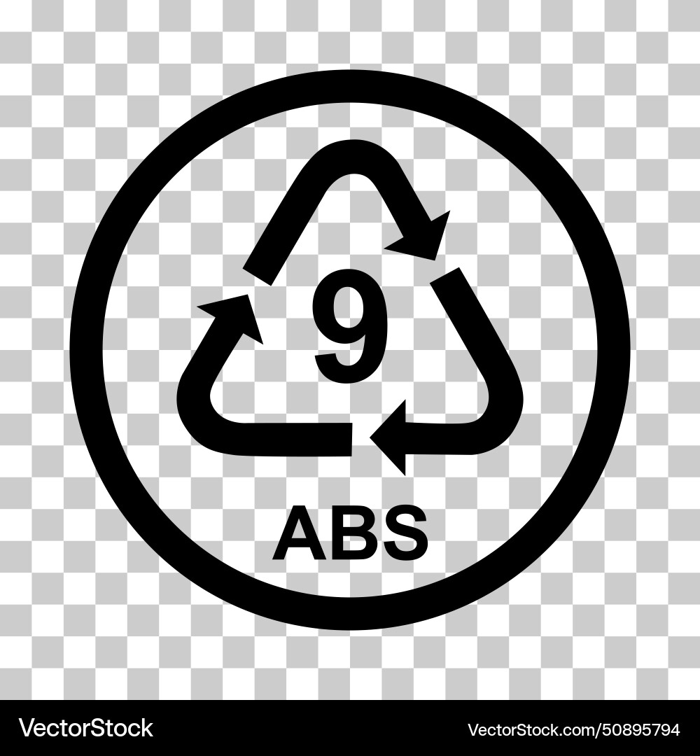 Plastic symbol ecology recycling sign isolated Vector Image