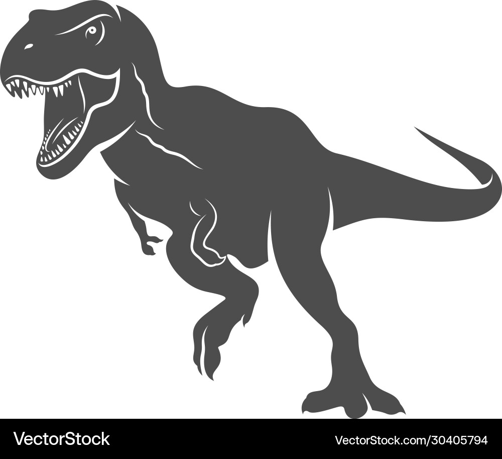 T rex logo design template Royalty Free Vector Image