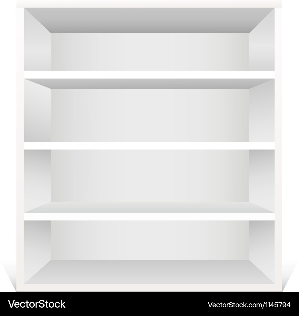 White shelf Royalty Free Vector Image - VectorStock