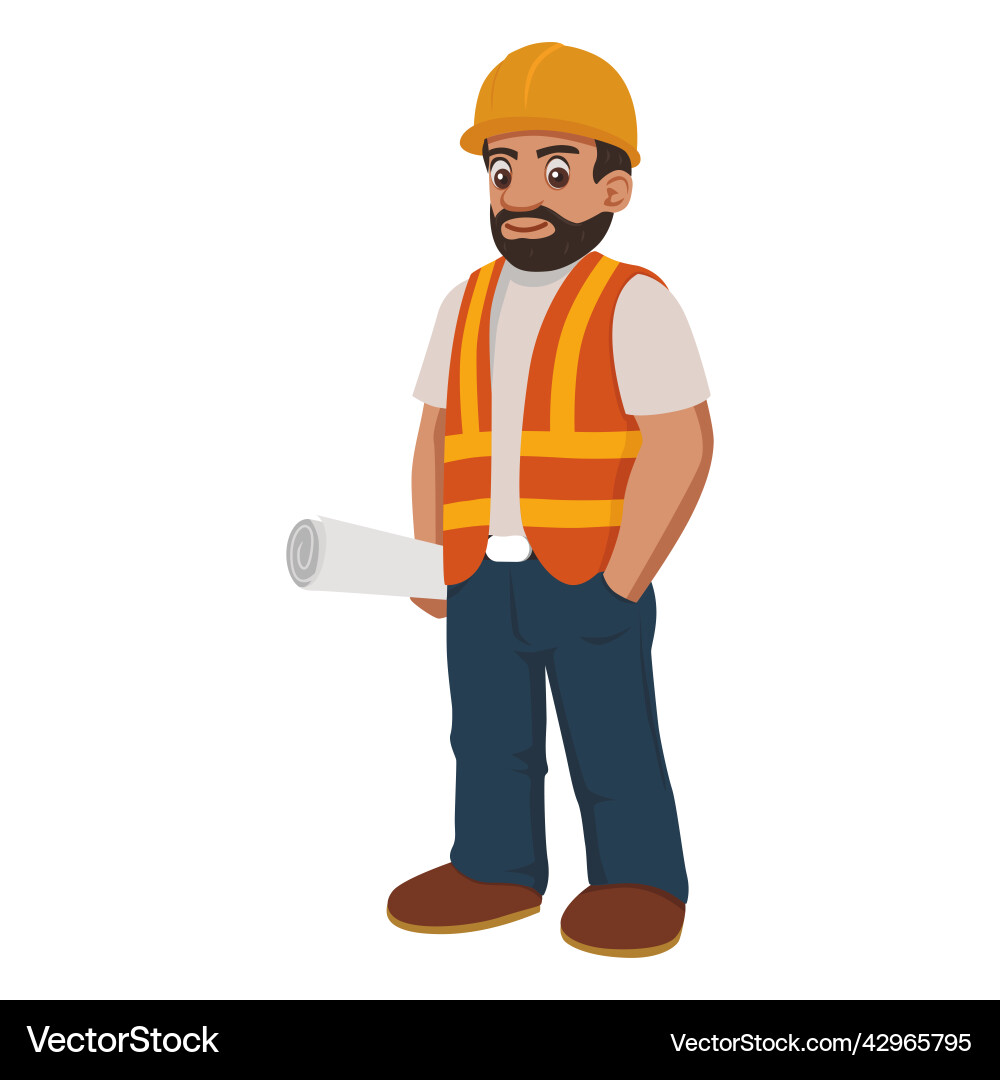 Construction worker cartoon Royalty Free Vector Image