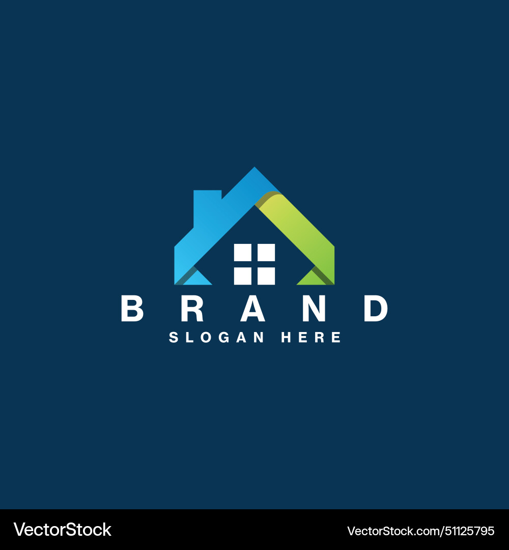 Creative home logo abstract gradient home logo Vector Image