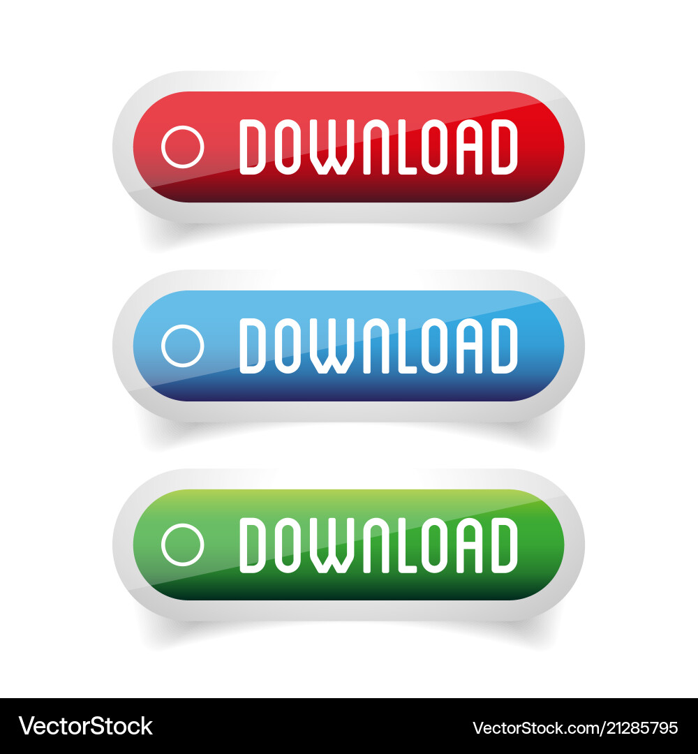Download button set Royalty Free Vector Image - VectorStock