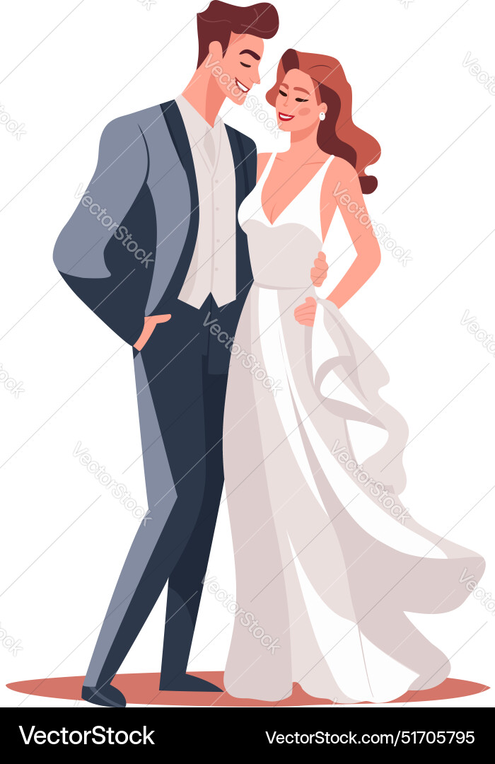 Married couple flat Royalty Free Vector Image - VectorStock