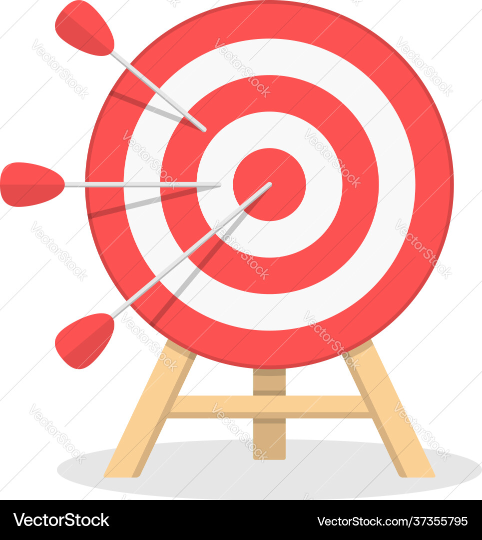 Red target Royalty Free Vector Image - VectorStock