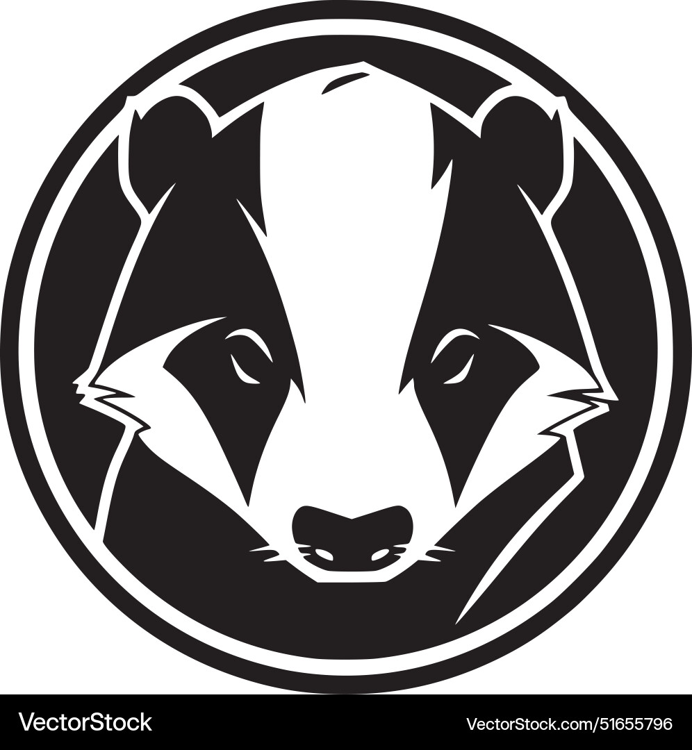 Badger - minimalist and simple silhouette Vector Image