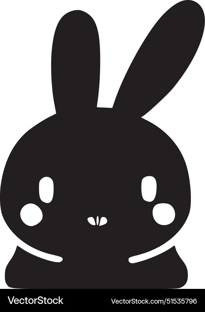 Bunny - minimalist and simple silhouette Vector Image