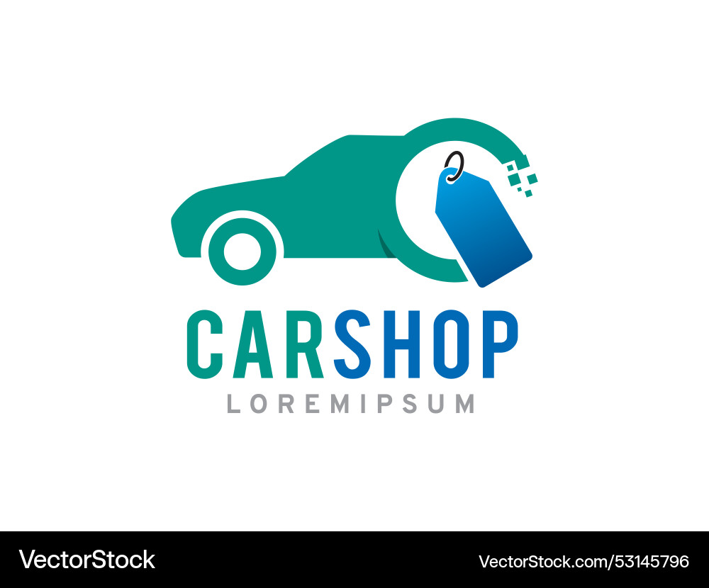 Car shop logo symbol or icon template Royalty Free Vector