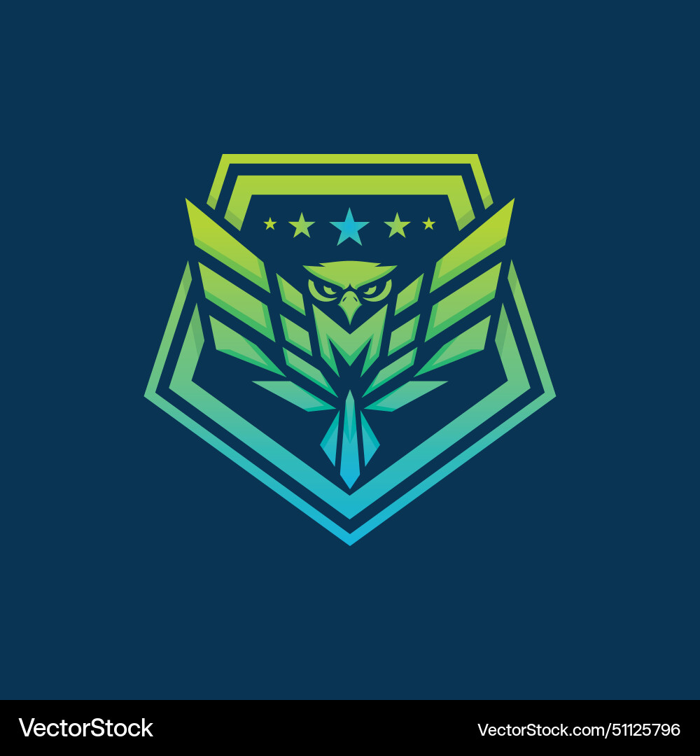 Creative eagle logo a combine Royalty Free Vector Image