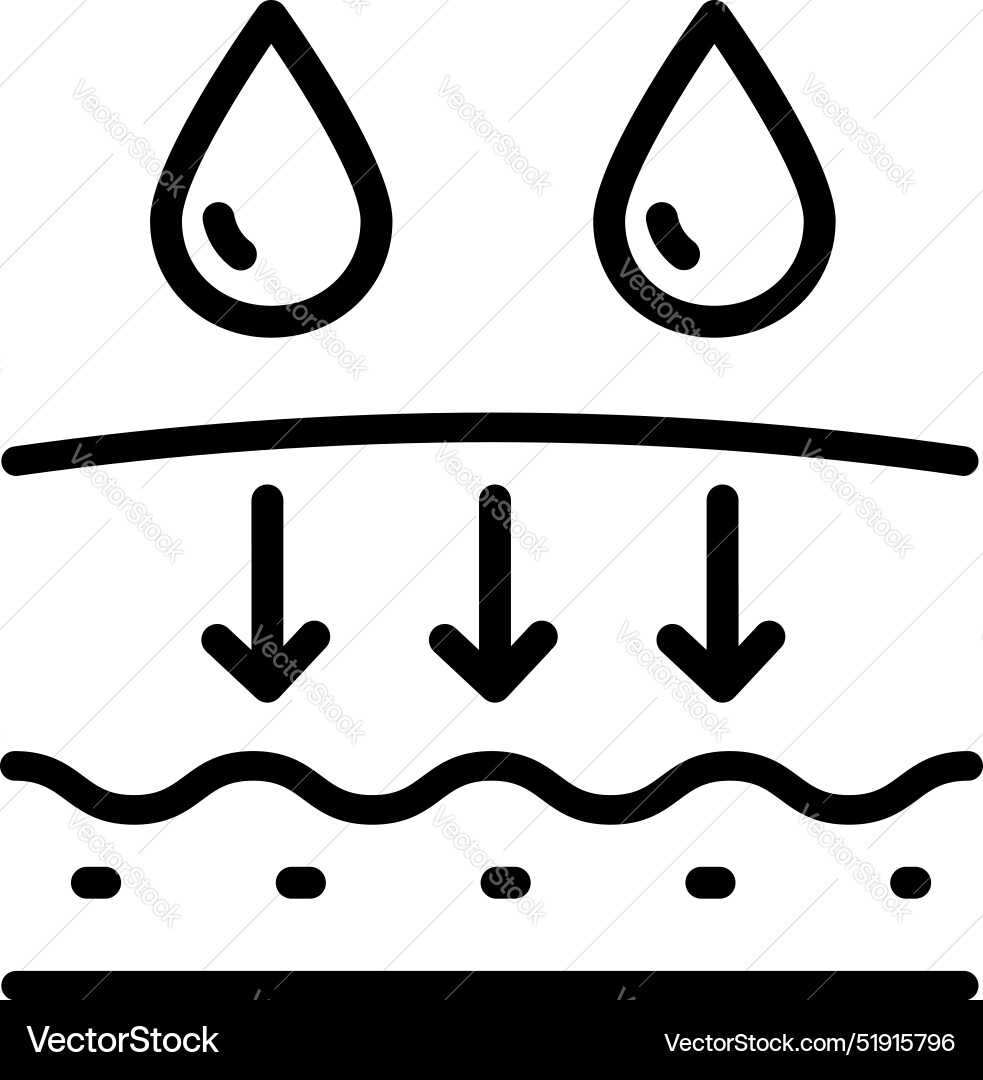 Moisture skin concept line icon moisturizing face Vector Image