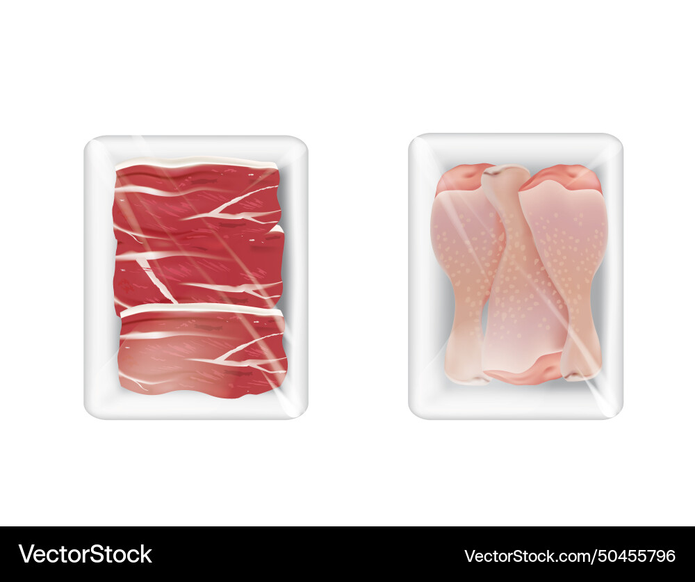 Pork and chicken package Royalty Free Vector Image