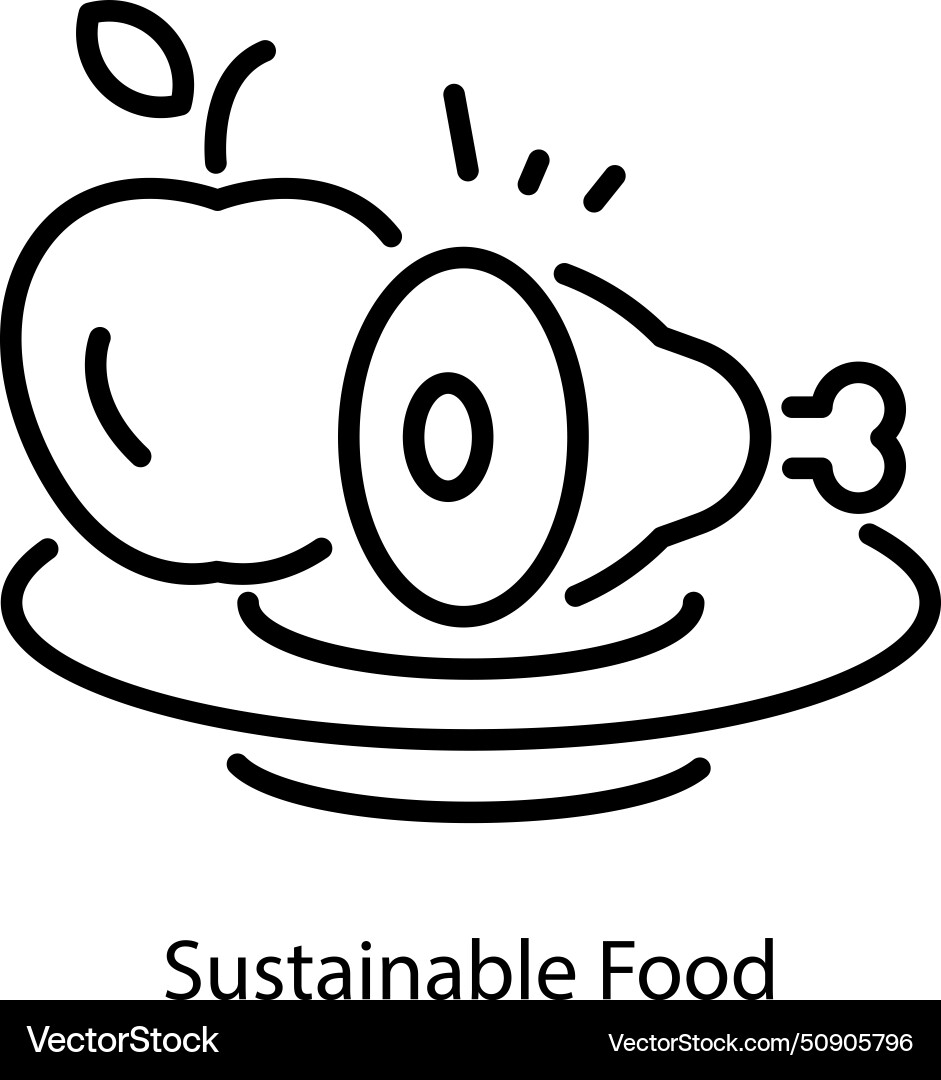 Sustainable food Royalty Free Vector Image - VectorStock