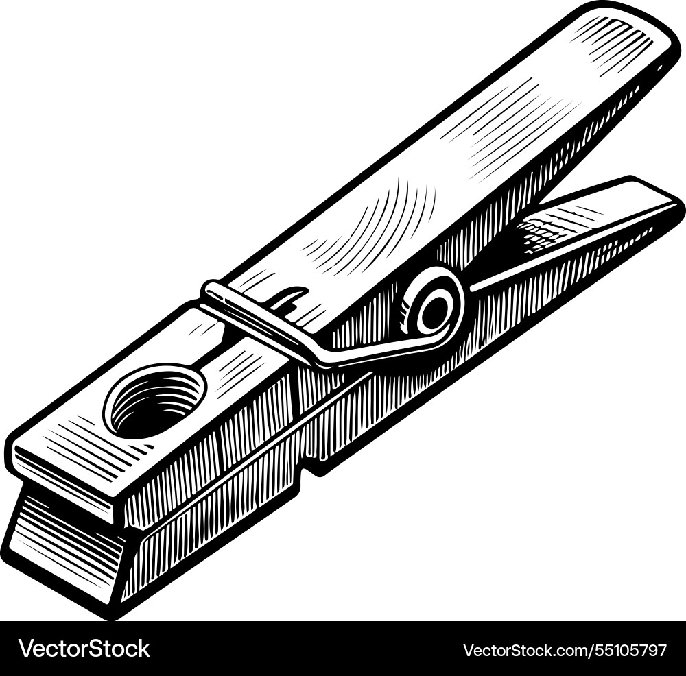 Clothespin silhouette design Royalty Free Vector Image