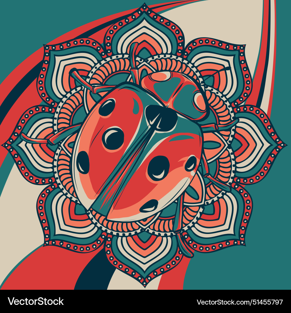 Cute ladybug cartoon design Royalty Free Vector Image