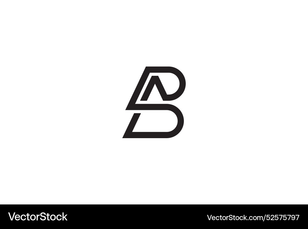 Letter ba logo design Royalty Free Vector Image