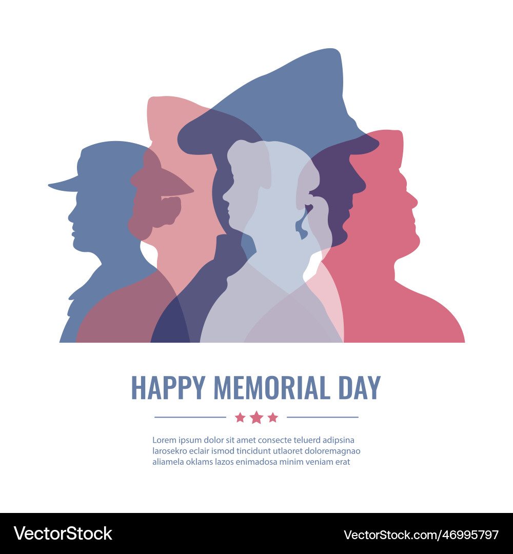 Memorial day banner11 Royalty Free Vector Image