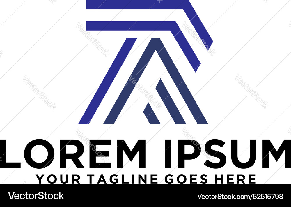 Architecture lines r letter logo Royalty Free Vector Image