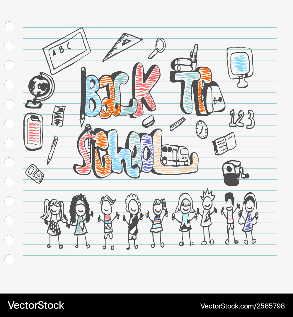 Back to School Concept Background Royalty Free Vector Image