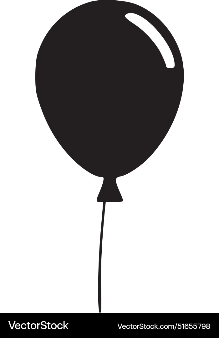 Balloon - black and white Royalty Free Vector Image