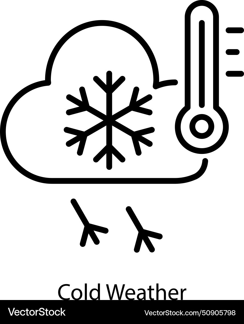 Cold weather Royalty Free Vector Image - VectorStock