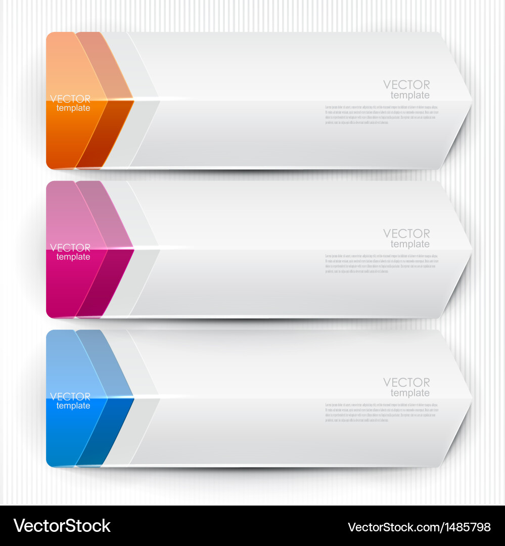 Colorful Arrows and Banners Royalty Free Vector Image