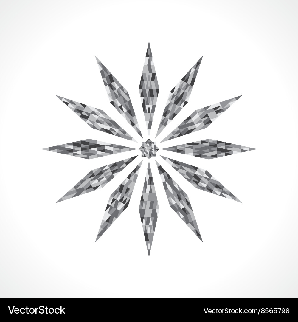 Diamond flower Royalty Free Vector Image - VectorStock