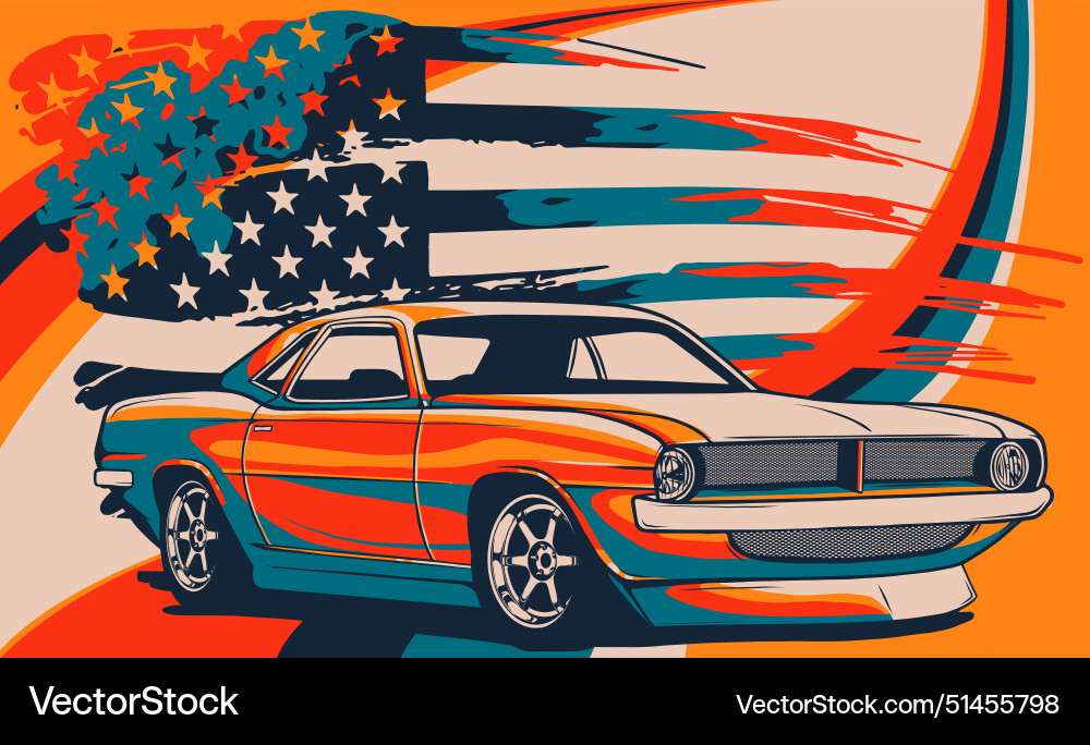 Graphic design of an american Royalty Free Vector Image