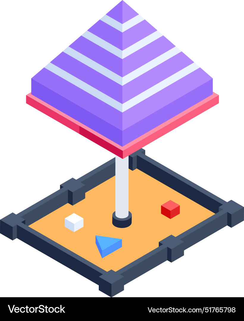 Kids sandbox premium isometric icon Royalty Free Vector Kids sandbox premium isometric icon Royalty Free Vector