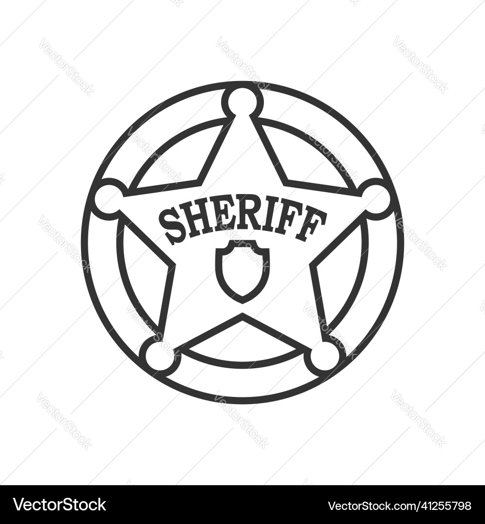 Sheriff label Royalty Free Vector Image - VectorStock