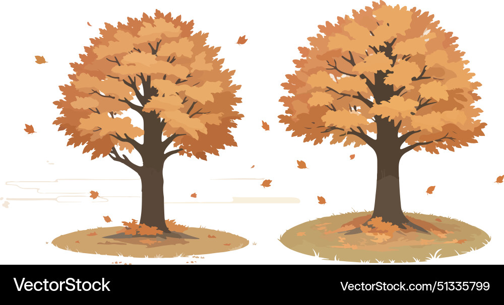 Autumn tree Royalty Free Vector Image - VectorStock