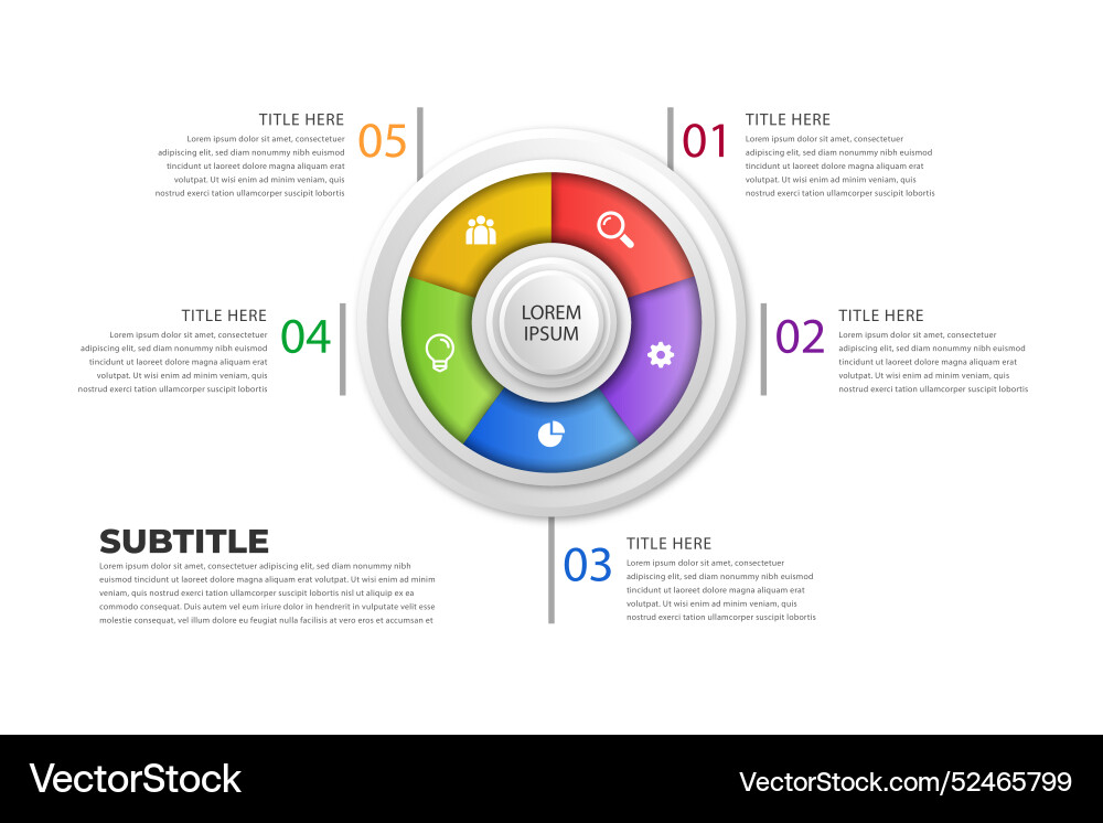 Colorful ring infographic Royalty Free Vector Image