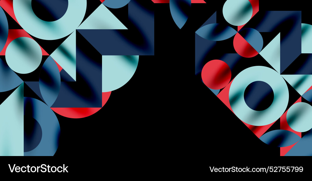 Colorful simple dynamic geometric forms circles Vector Image