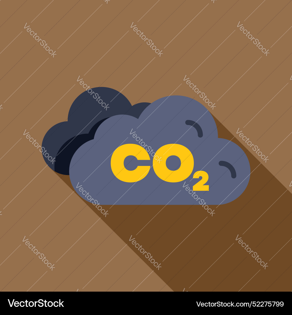 Dark cloud representing co2 emissions Royalty Free Vector