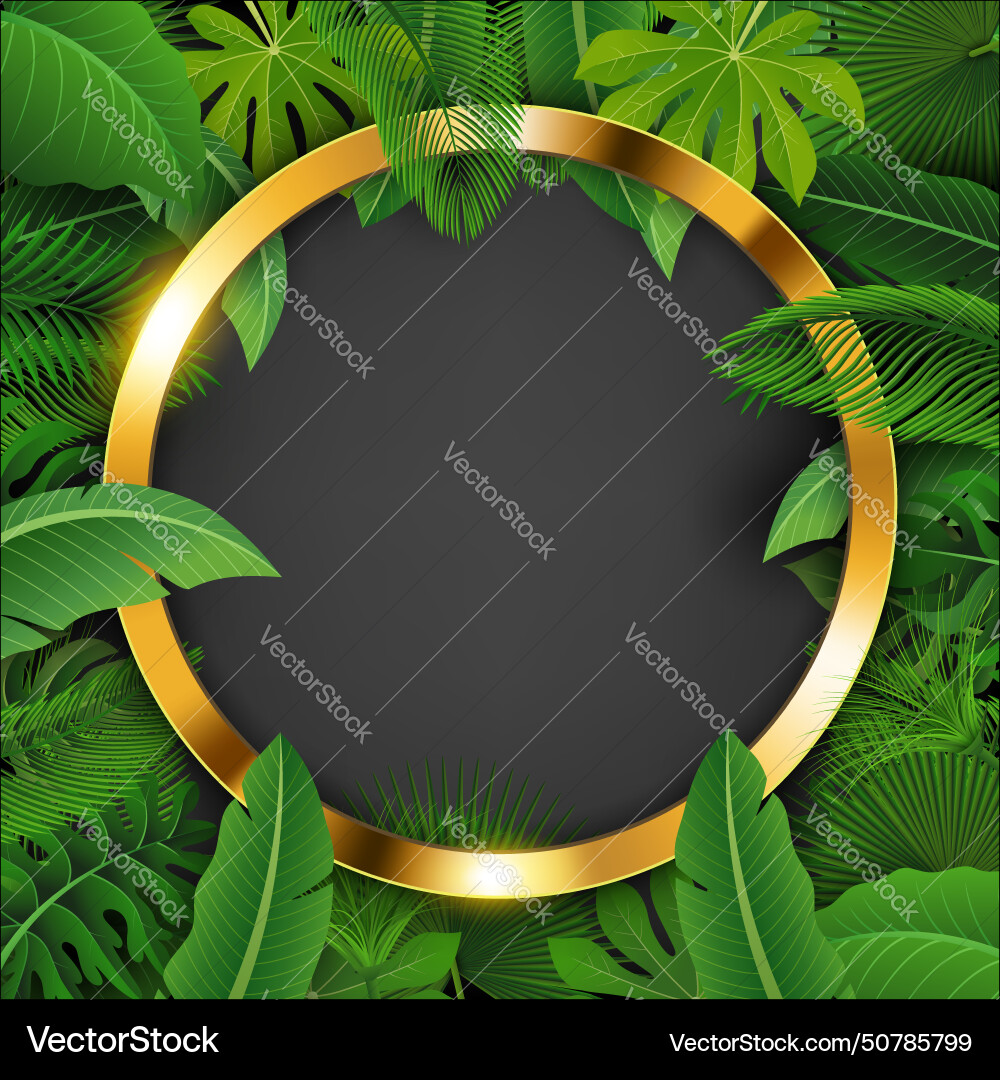 Golden ring with text space surrounded Royalty Free Vector