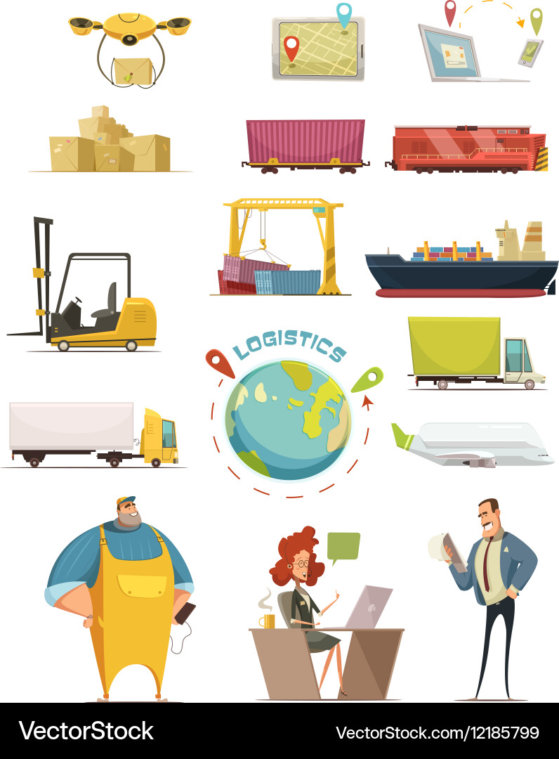 Logistics icons set Royalty Free Vector Image - VectorStock