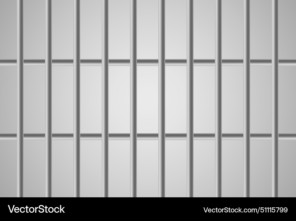 Realistic prison metal bars background design Vector Image