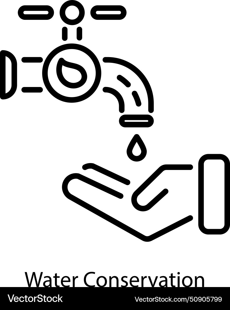 Water conservation Royalty Free Vector Image - VectorStock