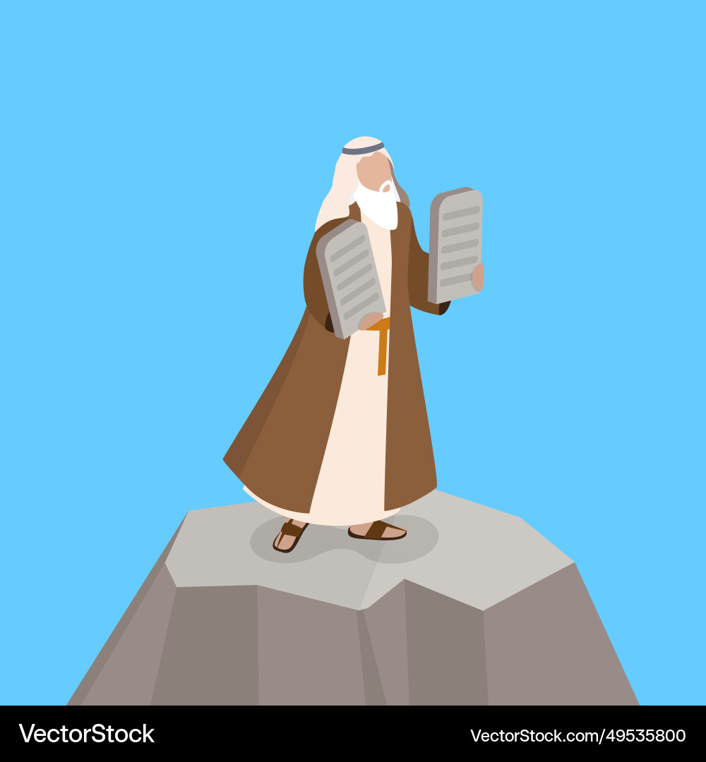 3d isometric flat of biblical Royalty Free Vector Image