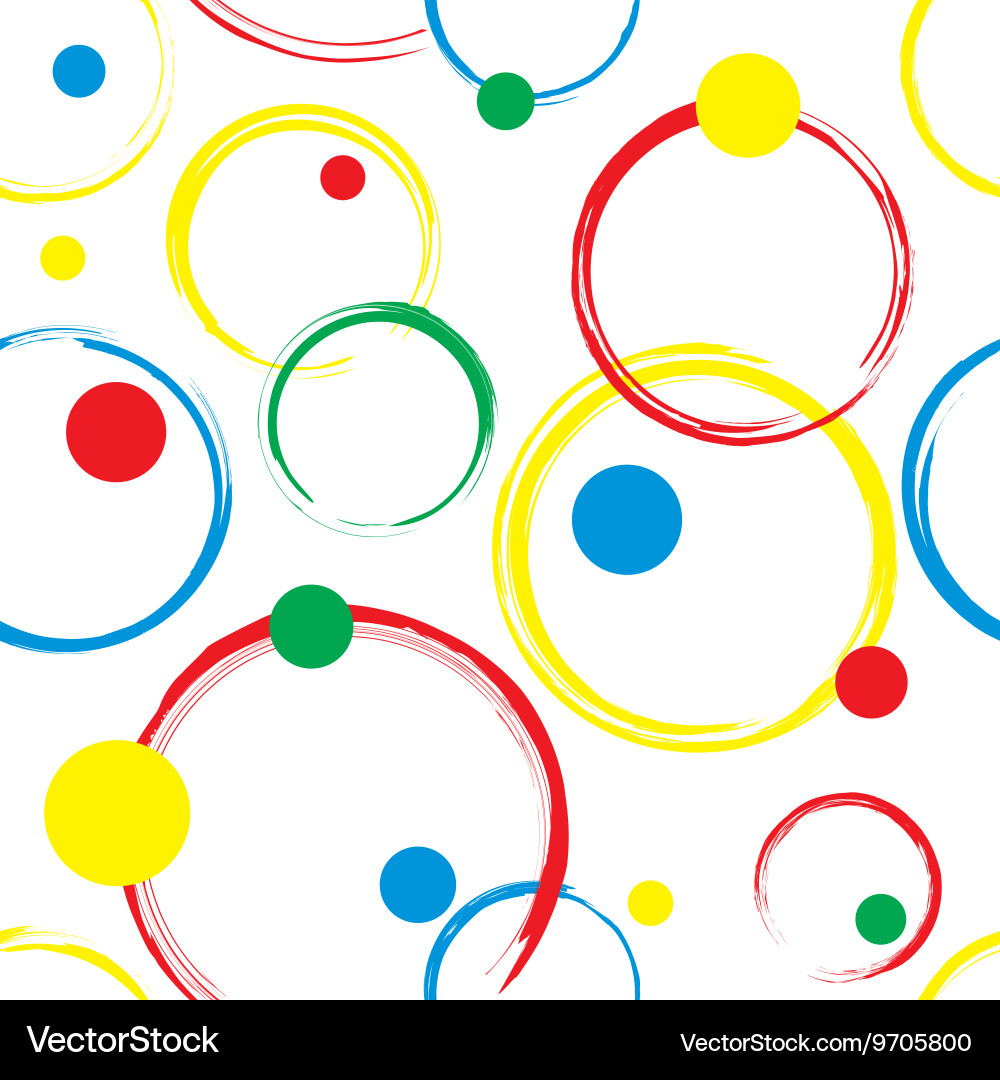 Abstract circles seamless pattern Royalty Free Vector Image