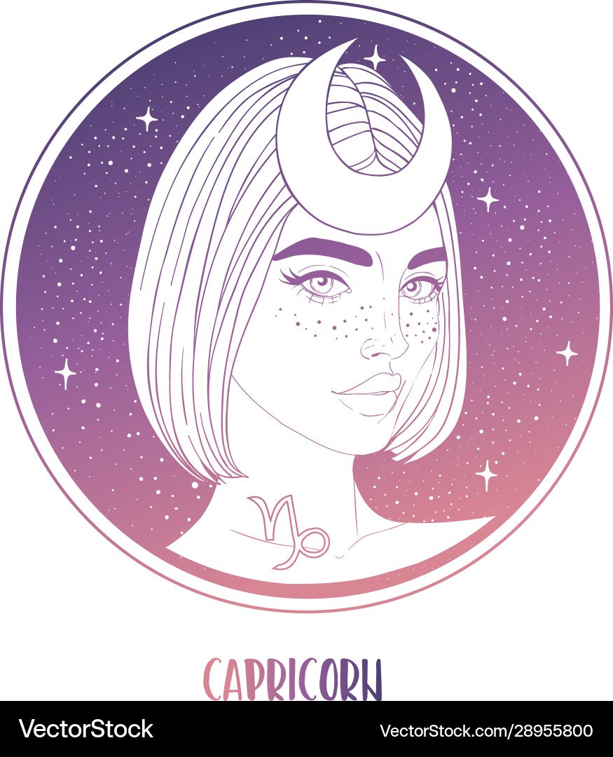 Capricorn astrological sign Royalty Free Vector Image
